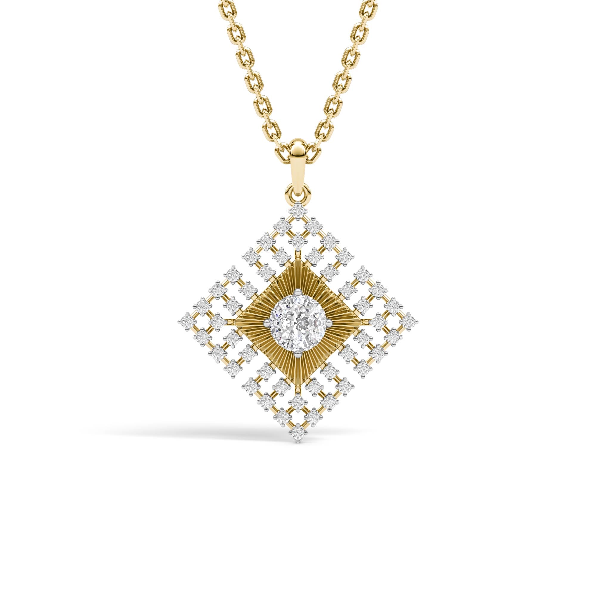 1.29ct Sacred Geometry Lab Grown Diamond Solitaire Pendant – EkatraJewels